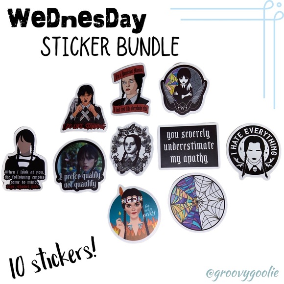 Other | 315 New Wednesday 1 Piece Sticker Set | Poshmark